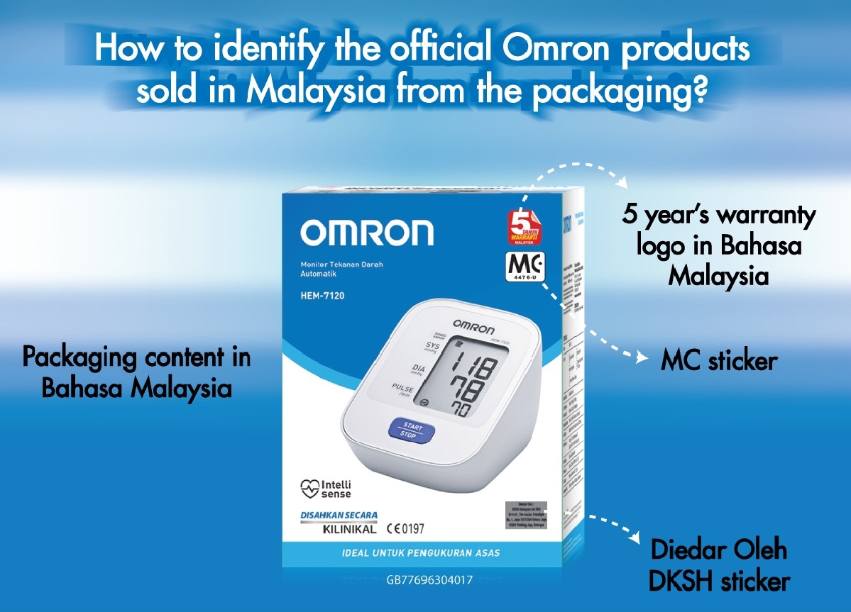 Get OMRON from Authorised Retailers to enjoy 5 Years Warranty