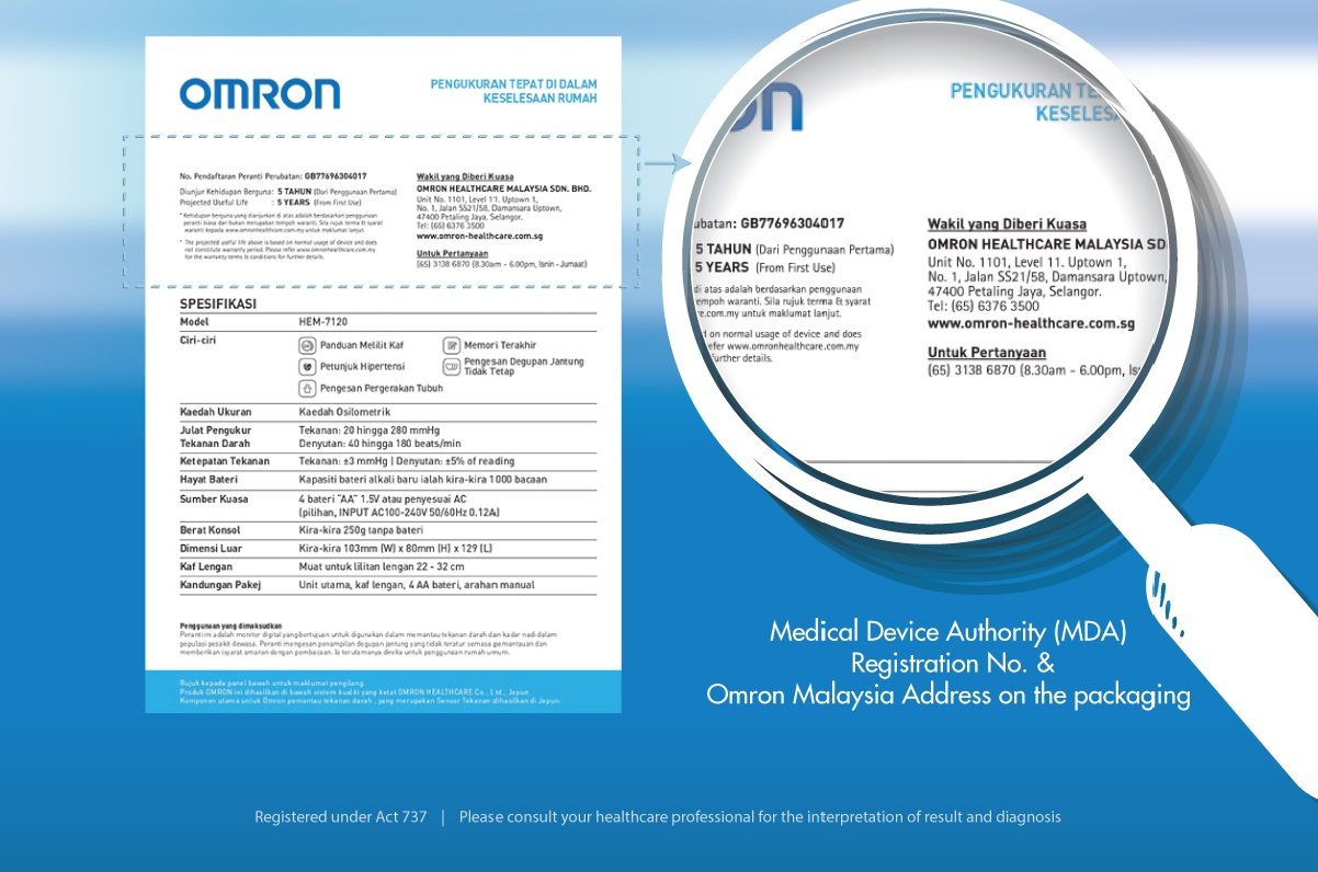 Get OMRON from Authorised Retailers to enjoy 5 Years Warranty